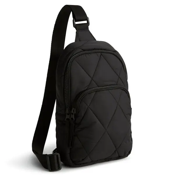 VERA BRADLEY Quilted Sling Backpack - Black