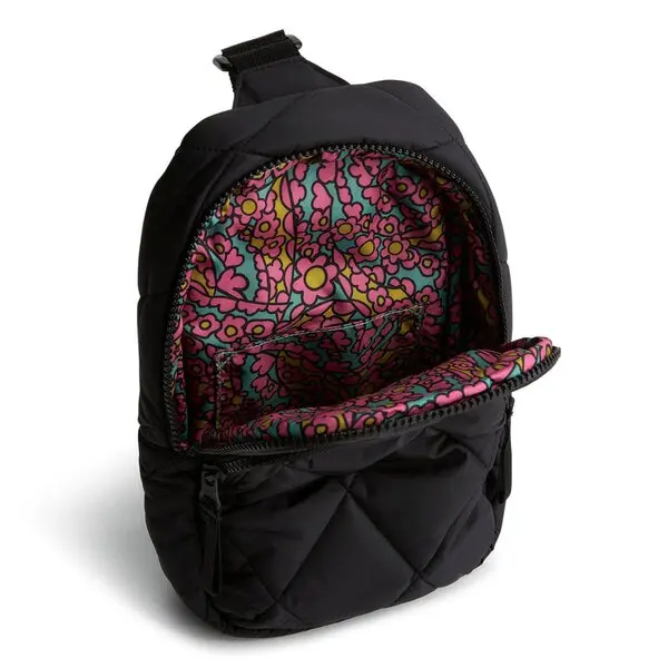 VERA BRADLEY Quilted Sling Backpack - Black