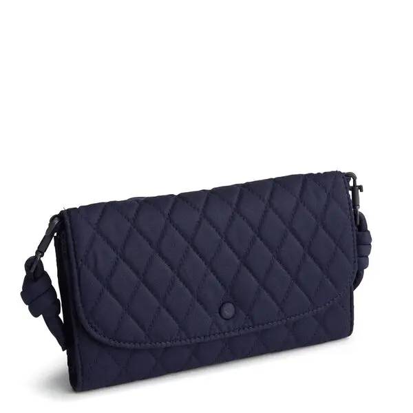 VERA BRADLEY Quilted Wallet Crossbody - Blue