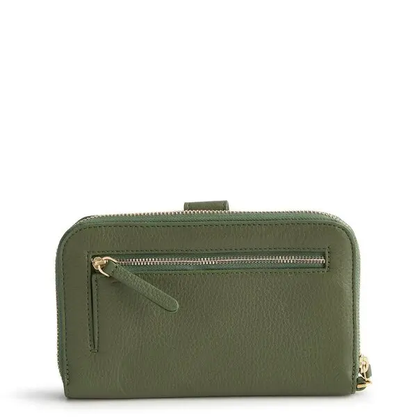 VERA BRADLEY Large Tab Wallet In Bronze - Green