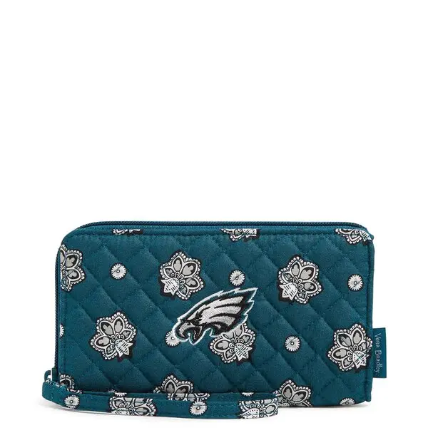 VERA BRADLEY Nfl Rfid Front Zip Wristlet In Philadelphia Eagles Bandana - Multicolor