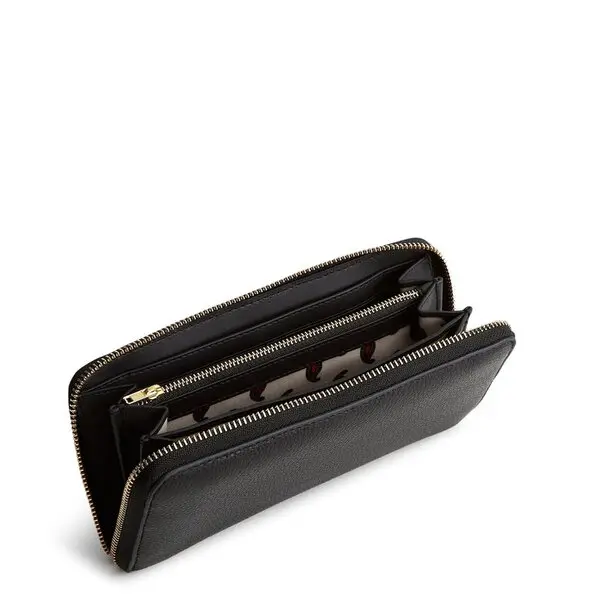 VERA BRADLEY Continental Wallet In Moonless Night - Black