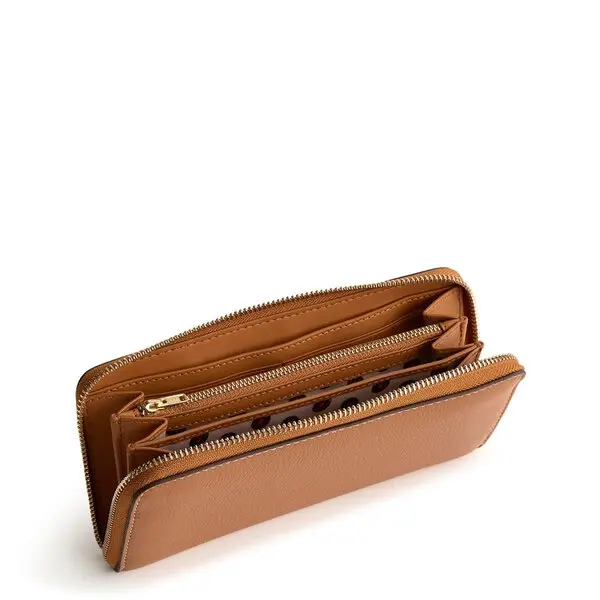 VERA BRADLEY Continental Wallet In Roasted Pecan - Brown