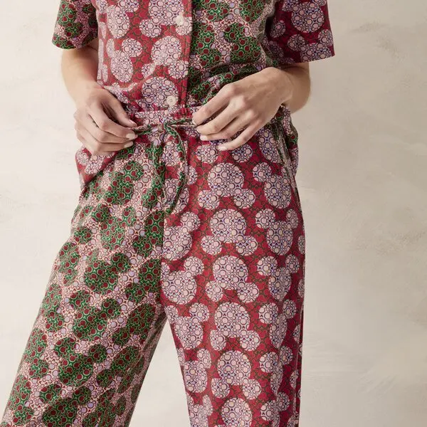 VERA BRADLEY Disney Button-down Pajama Set In Mickey Mouse Kaleidoscope Multi