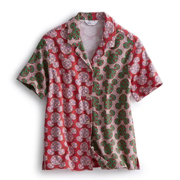 VERA BRADLEY Disney Button-down Pajama Set In Mickey Mouse Kaleidoscope Multi