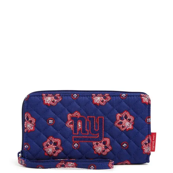 VERA BRADLEY Nfl Rfid Front Zip Wristlet In New York Giants Bandana - Multicolor