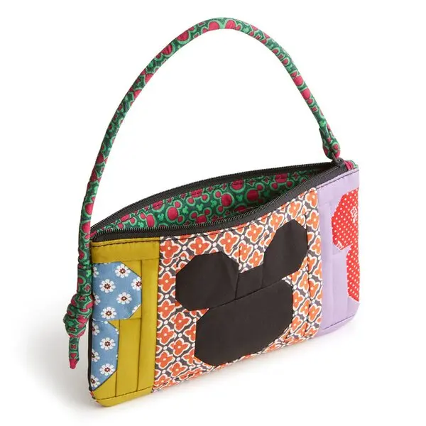 VERA BRADLEY Disney Mickey Mouse On Repeat Patchwork Knotted Wristlet