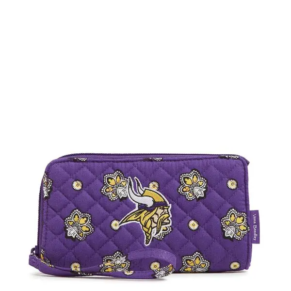 VERA BRADLEY Nfl Rfid Front Zip Wristlet In Minnesota Vikings Bandana - Multicolor