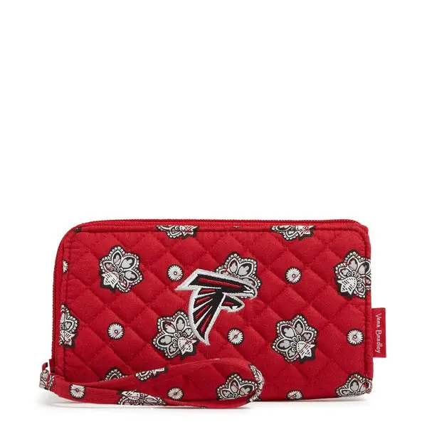 VERA BRADLEY Nfl Atlanta Falcons Bandana Rfid Front Zip Wristlet - Multicolor
