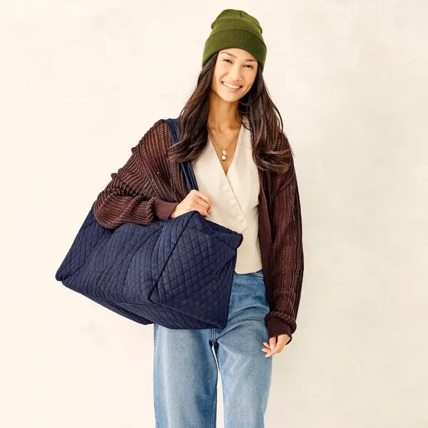 VERA BRADLEY Large Original Duffel Bag - Blue