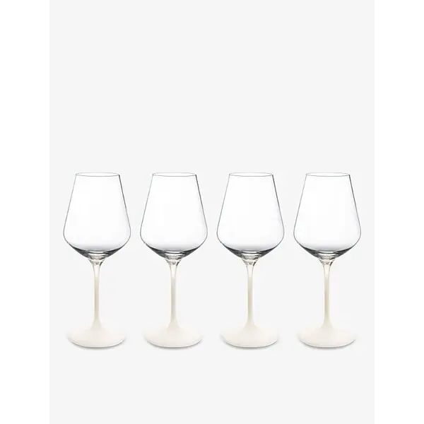 VILLEROY & BOCH Manufacture Rock Blanc Crystal-glass Wine Glasses Set Of Four - One-color
