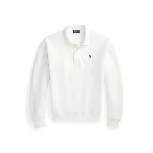 Ralph Lauren Polo-collar Fleece Pullover - White