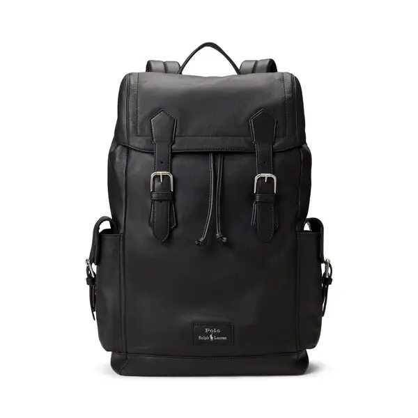Ralph Lauren Smooth Leather Backpack - Black