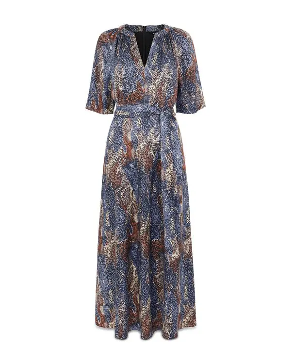 Whistles Marlow Dashed Spot Print Midi Dress