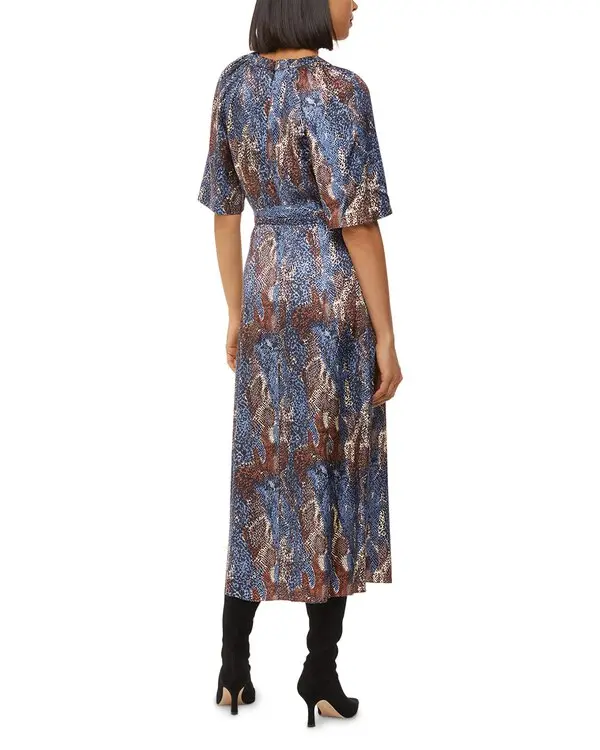 Whistles Marlow Dashed Spot Print Midi Dress