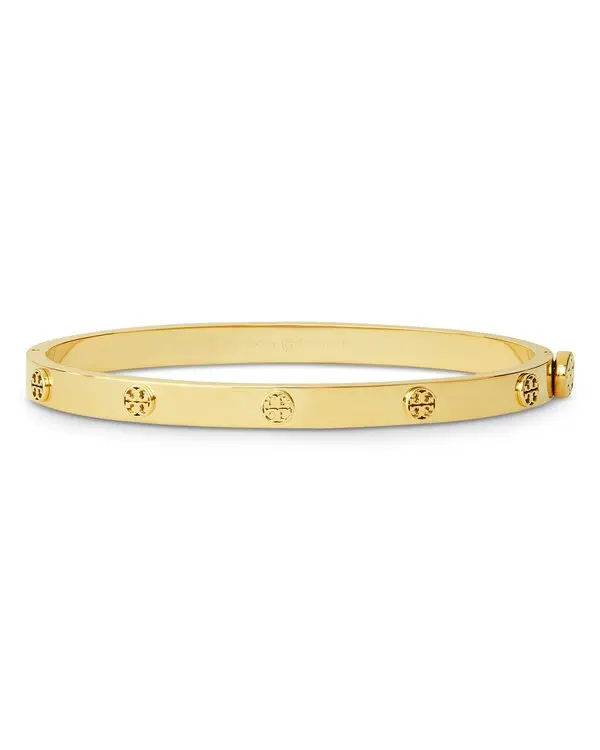 Tory Burch Miller Logo Studded Bangle - Gold
