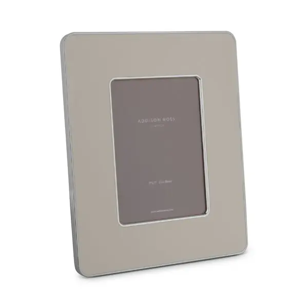 ADDISON ROSS Silver Edged White Studio Enamel Photo Frame, 5 X 7 - Chiffon
