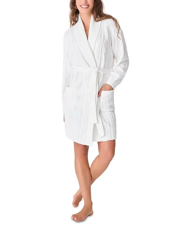 PJ Salvage Cable Knit Robe - Ivory