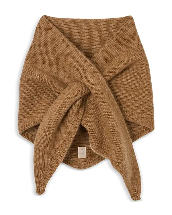 Sandro Shani Wool & Cashmere Collar Snood Scarf - Light Brown