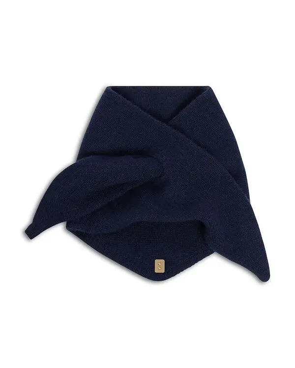 Sandro Shani Wool & Cashmere Collar Snood Scarf - Navy Blue