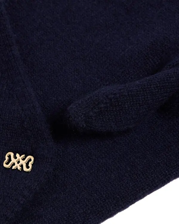 Sandro Shani Wool & Cashmere Collar Snood Scarf - Navy Blue