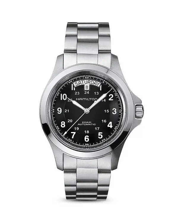 Hamilton Khaki Field King Watch - Black/silver