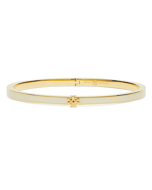 Tory Burch Kira Logo Bangle Bracelet - Pink/gold