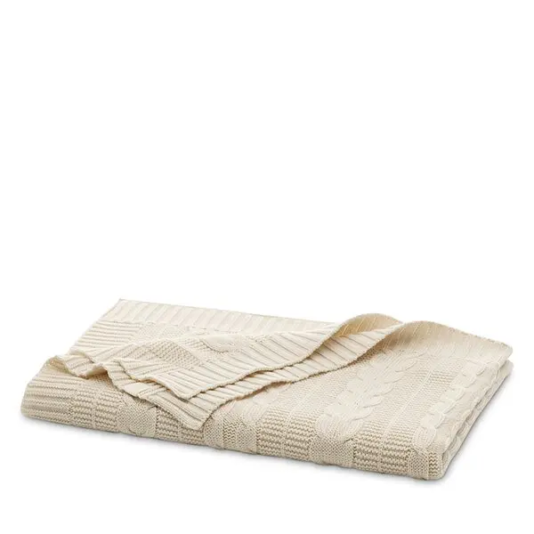 BOLL & BRANCH Cable Knit Organic Cotton Baby Blanket - Natural