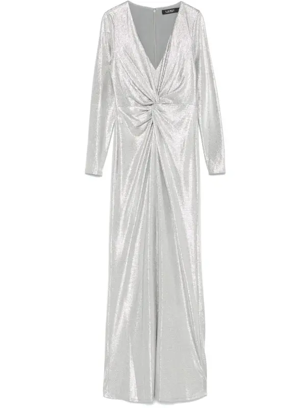 Ralph Lauren Twist-detail Gown - Silver
