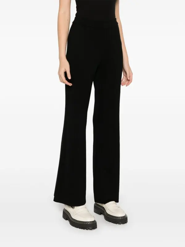 CHARLOTT Flared Trousers - Black