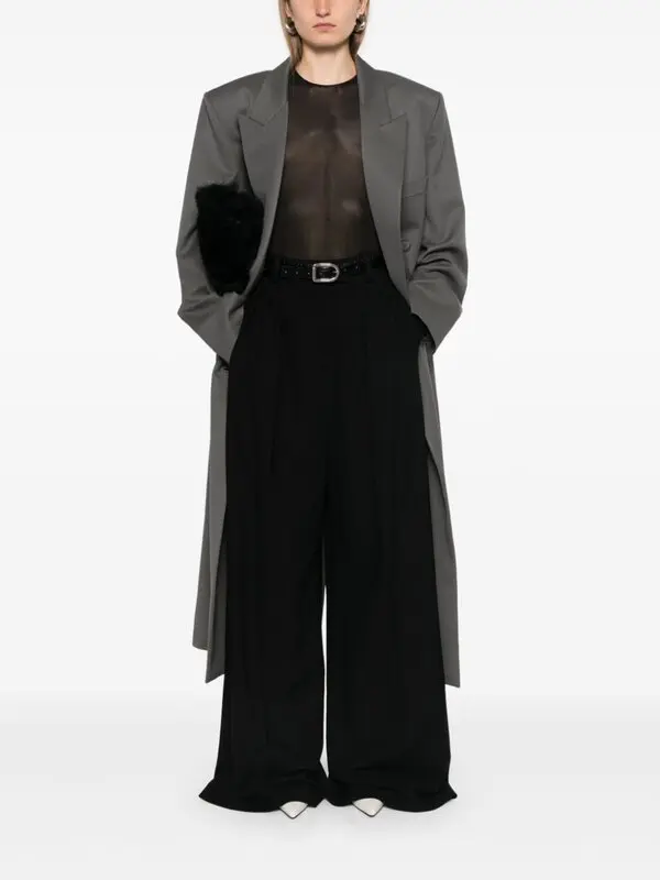 Wardrobe.NYC Sheer Bodysuit - Black
