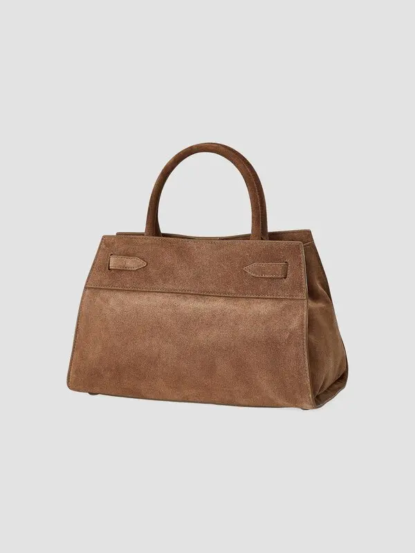 Veronica Beard Dash Suede Tote Bag - Bark