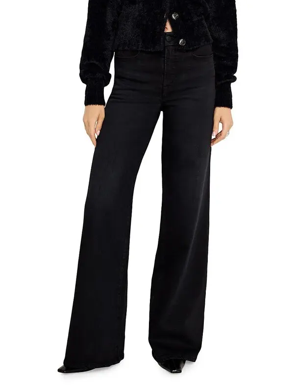 Good American Soft Tech Good Waist Palazzo Jeans