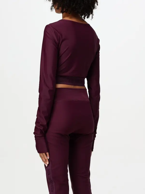 Versace Cropped Long Sleeve Top - Violet