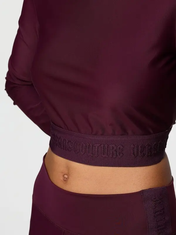 Versace Cropped Long Sleeve Top - Violet