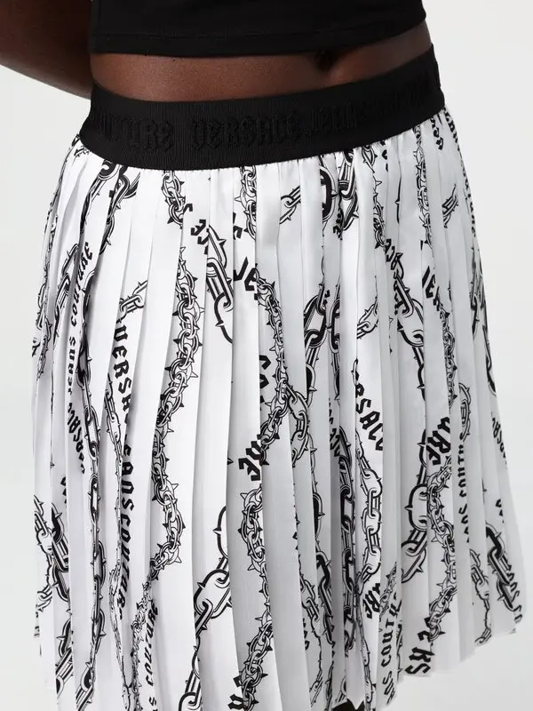 Versace Pleated Mini Skirt - White