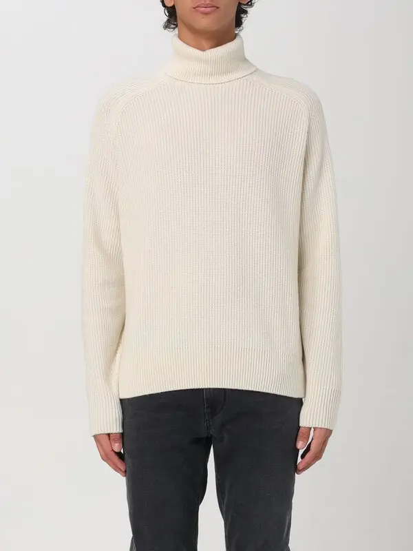 BOSS Ribbed Turtleneck Sweater - Ivory