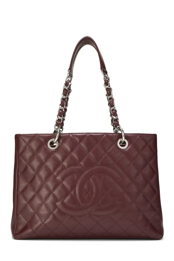 Chanel Caviar Grand Shopping Tote - Red