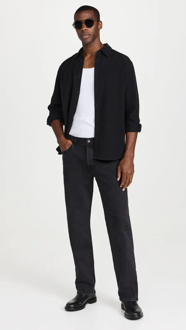 JEANERICA Casual Relaxed Straight Leg Jeans - Black 2 Weeks