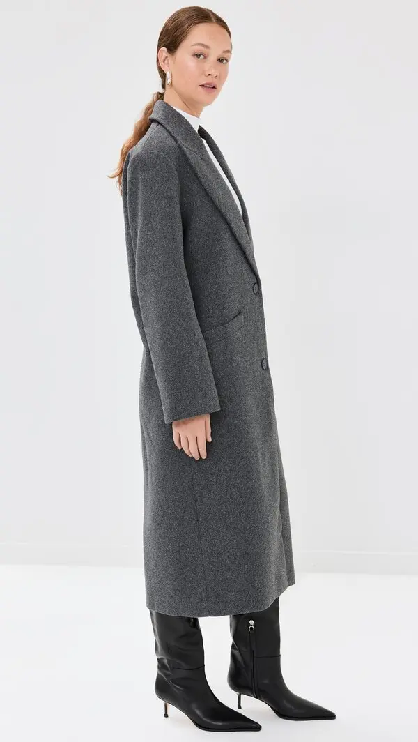 Lioness Olsen Felt Coat - Grey Marle