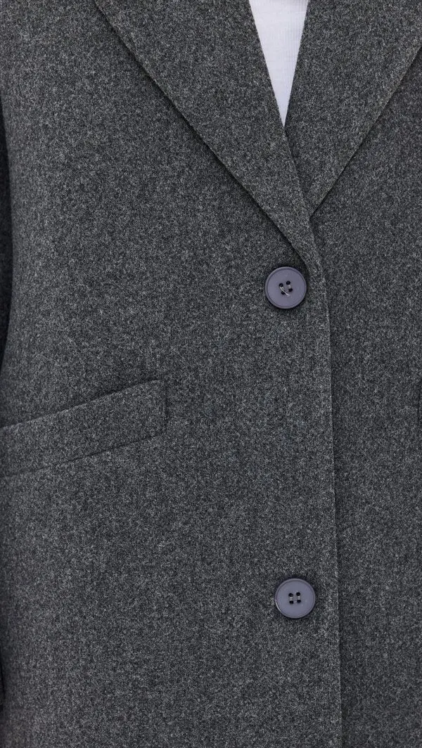 Lioness Olsen Felt Coat - Grey Marle