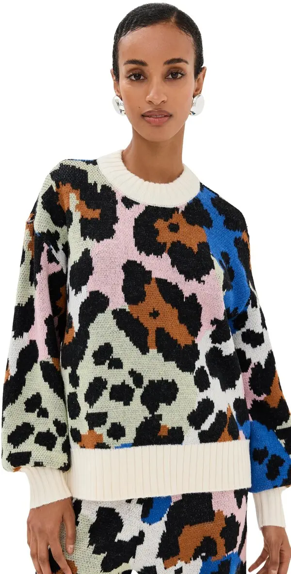 Farm Rio Leopard Knit Sweater