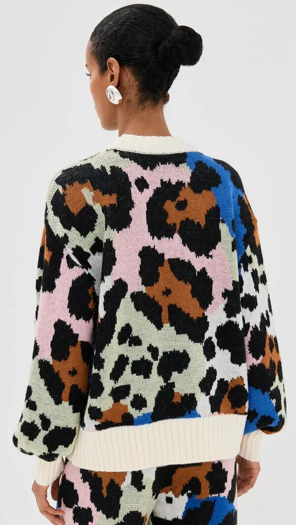 Farm Rio Leopard Knit Sweater