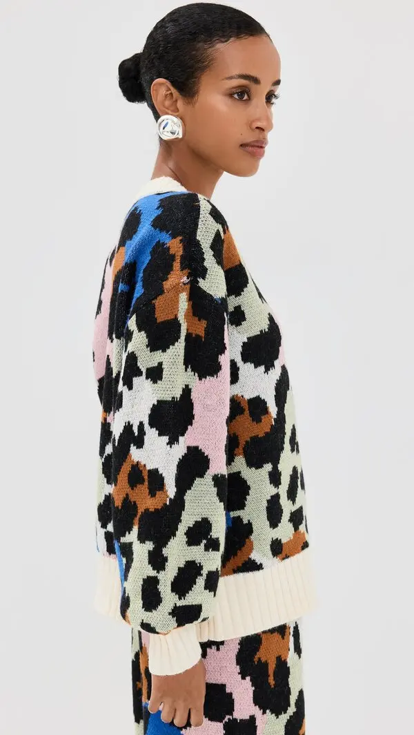 Farm Rio Leopard Knit Sweater