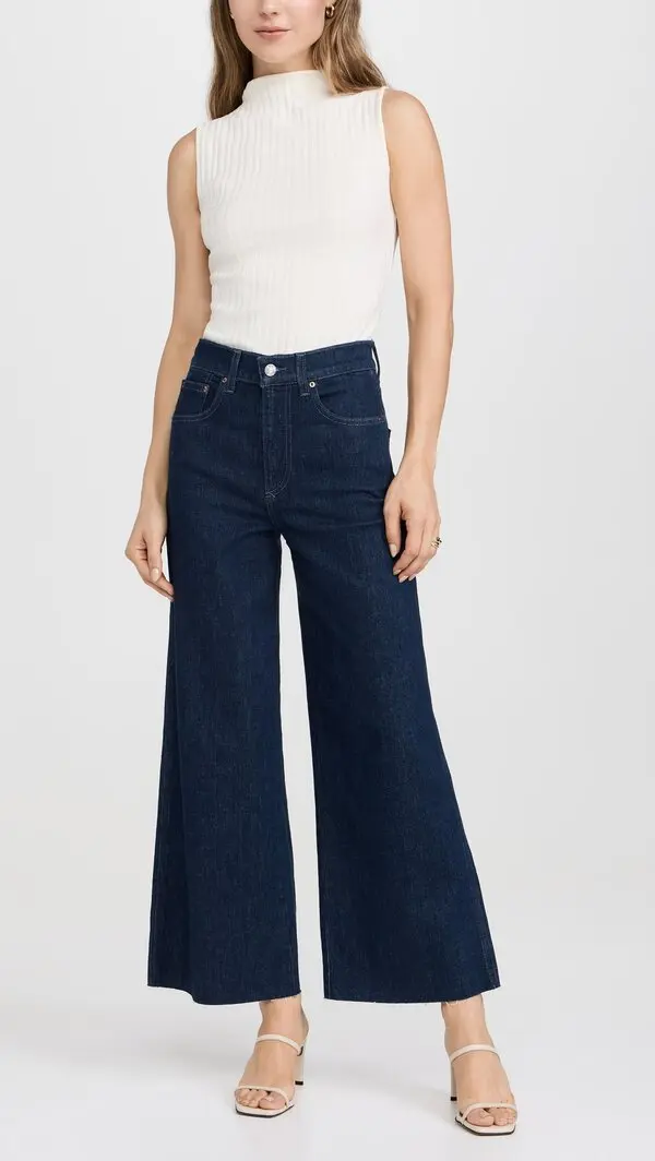 LE JEAN Juliette Wide-leg Ankle Jeans