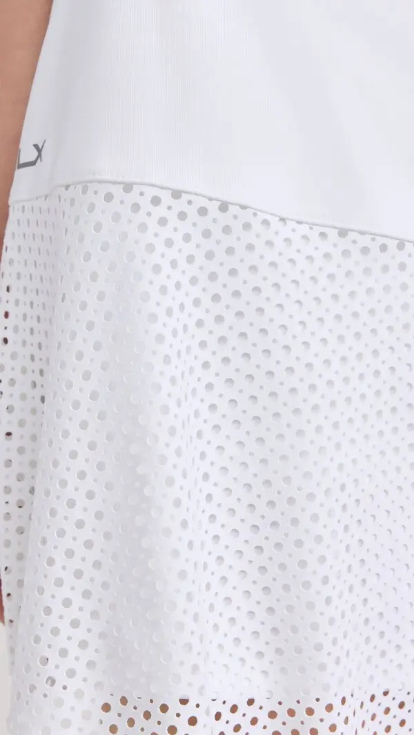 Rlx Ralph Lauren 4-way Stretch Eyelet Flare Skort