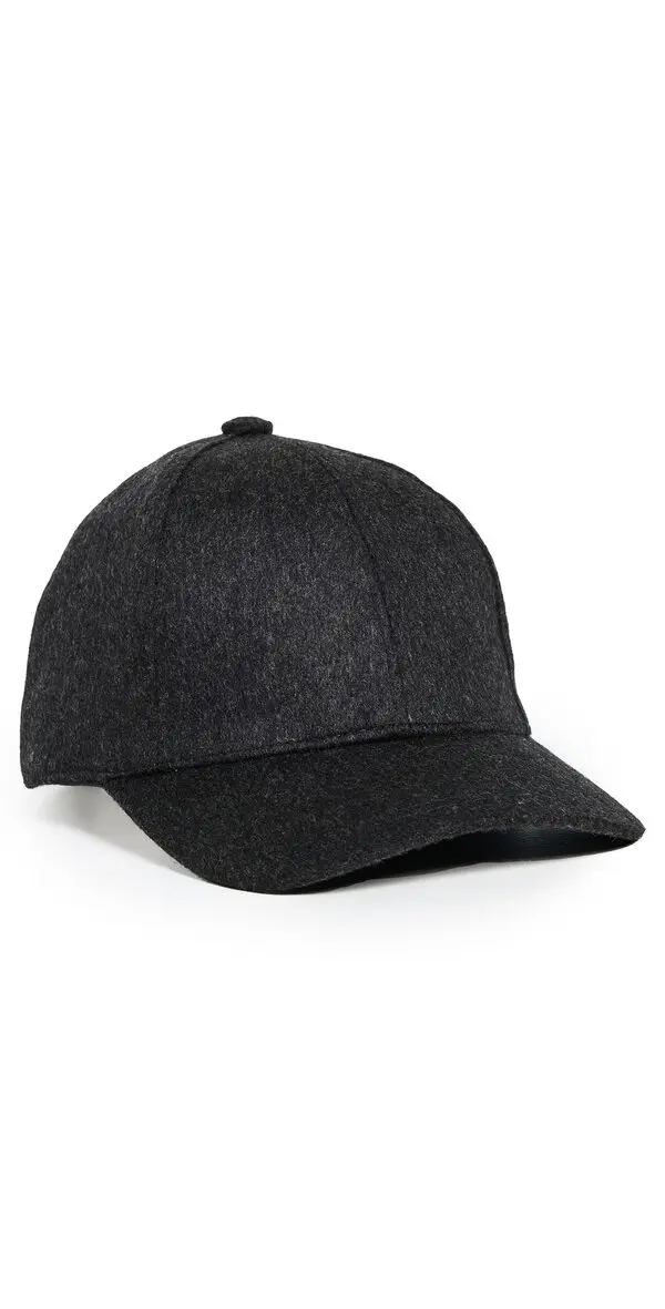 Vince Cashmere Baseball Cap - H. Charcoal