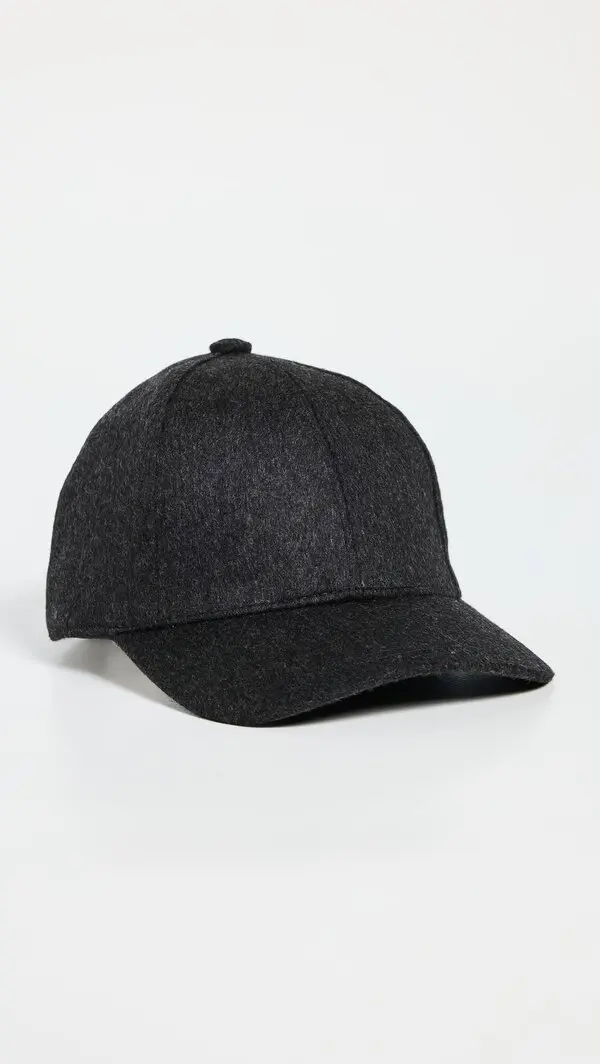 Vince Cashmere Baseball Cap - H. Charcoal