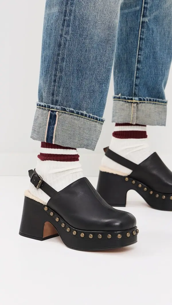 Free People Autumn Studded Platform Clogs