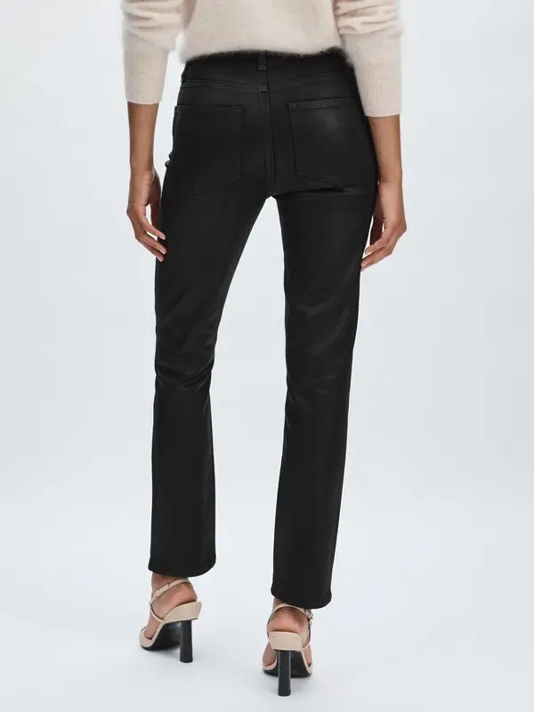 Paige Cindy Coated Straight-leg Jeans